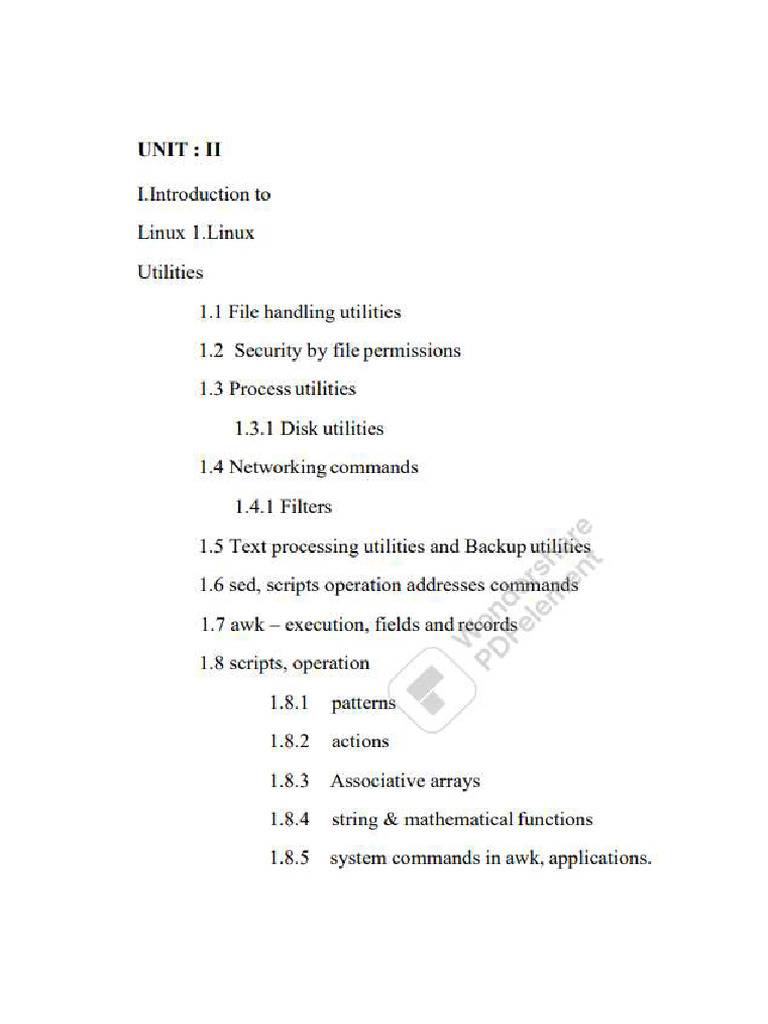 OS UNIT II | PDF | Linux | Operating System