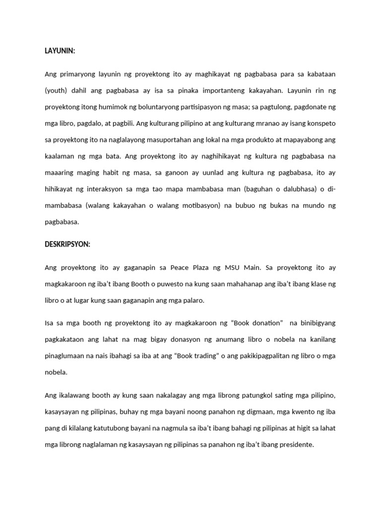Filipino Concept Paper | PDF