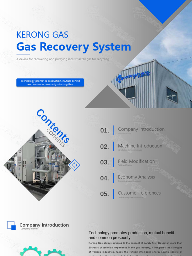 Gas Recovery System Catalogue | PDF | Carbon Dioxide | Exhaust Gas
