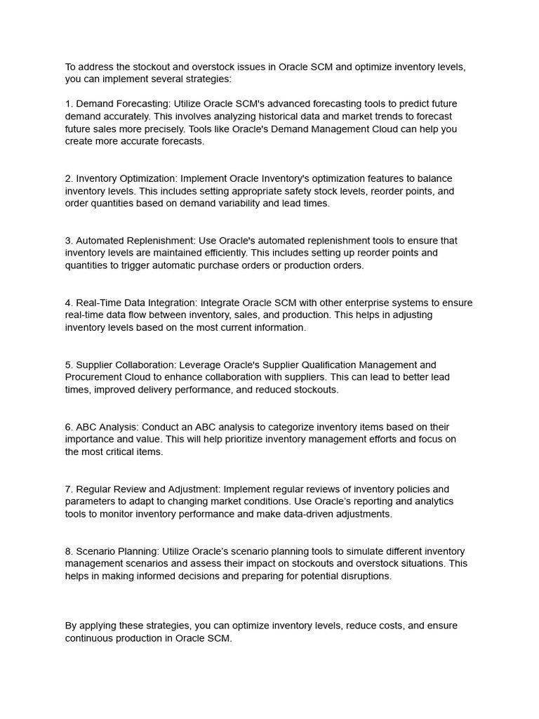 Inventory Optimization | PDF