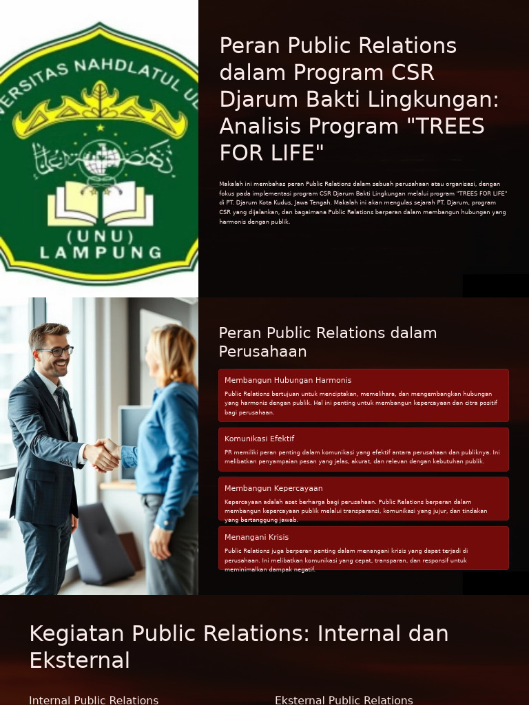 Peran Public Relations Dalam Program CSR Djarum Bakti Lingkungan ...