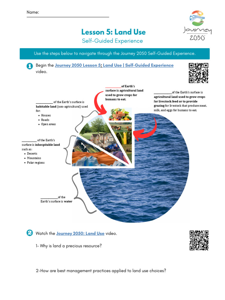 J2050 Lesson 5 Self Guided Handout | PDF | Agriculture | Earth