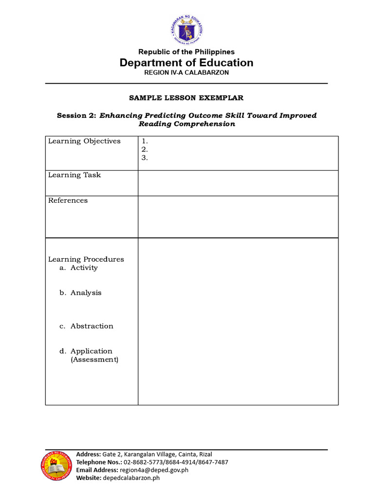 Lesson Exemplar Template_Module 1 Session 2 | PDF