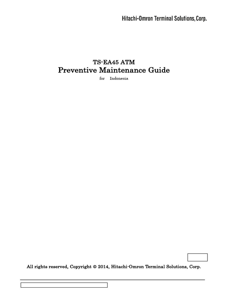 Maintenance Manual - Hitachi - SR7500 - PM - V1 | PDF | Bios | Gear