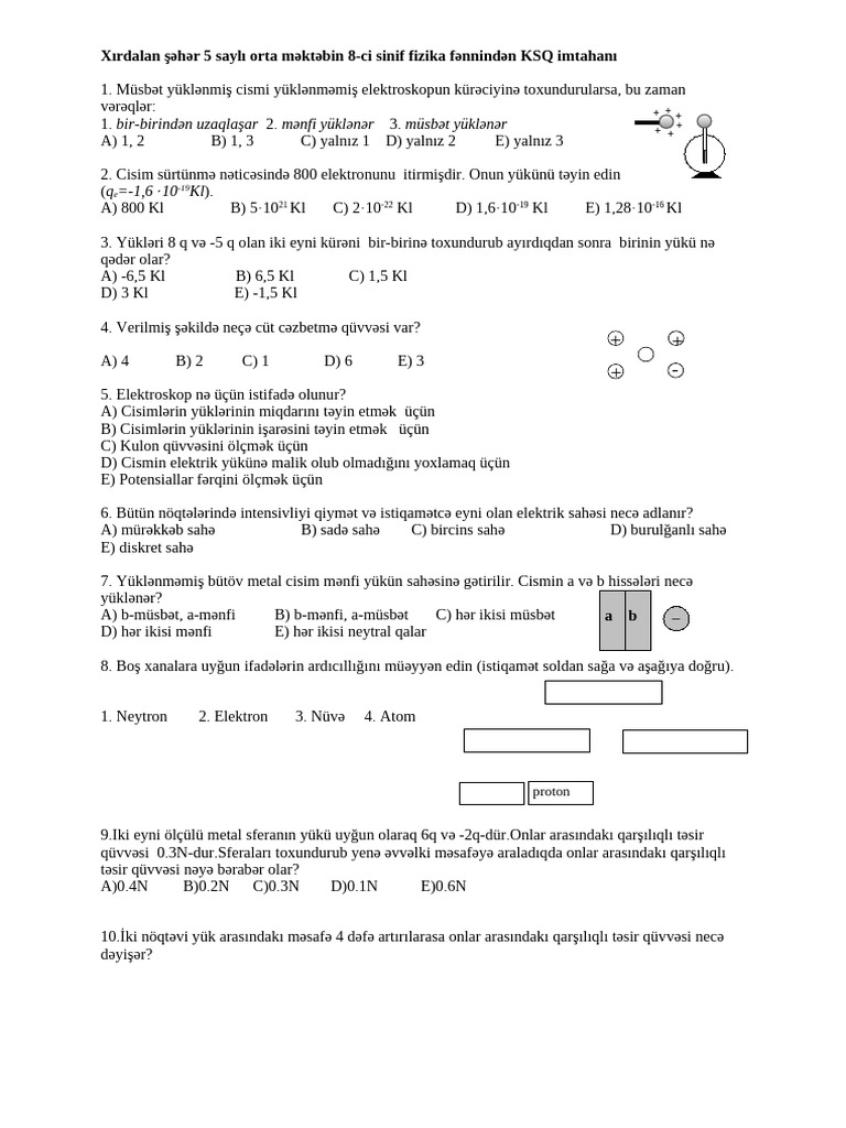 8ci sinif ksq - a var | PDF