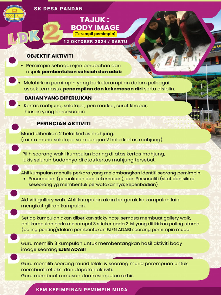 LDK 2 - AKTIVITI 1 (2-3 pm) -Terampil Pemimpin (Body Image) | PDF