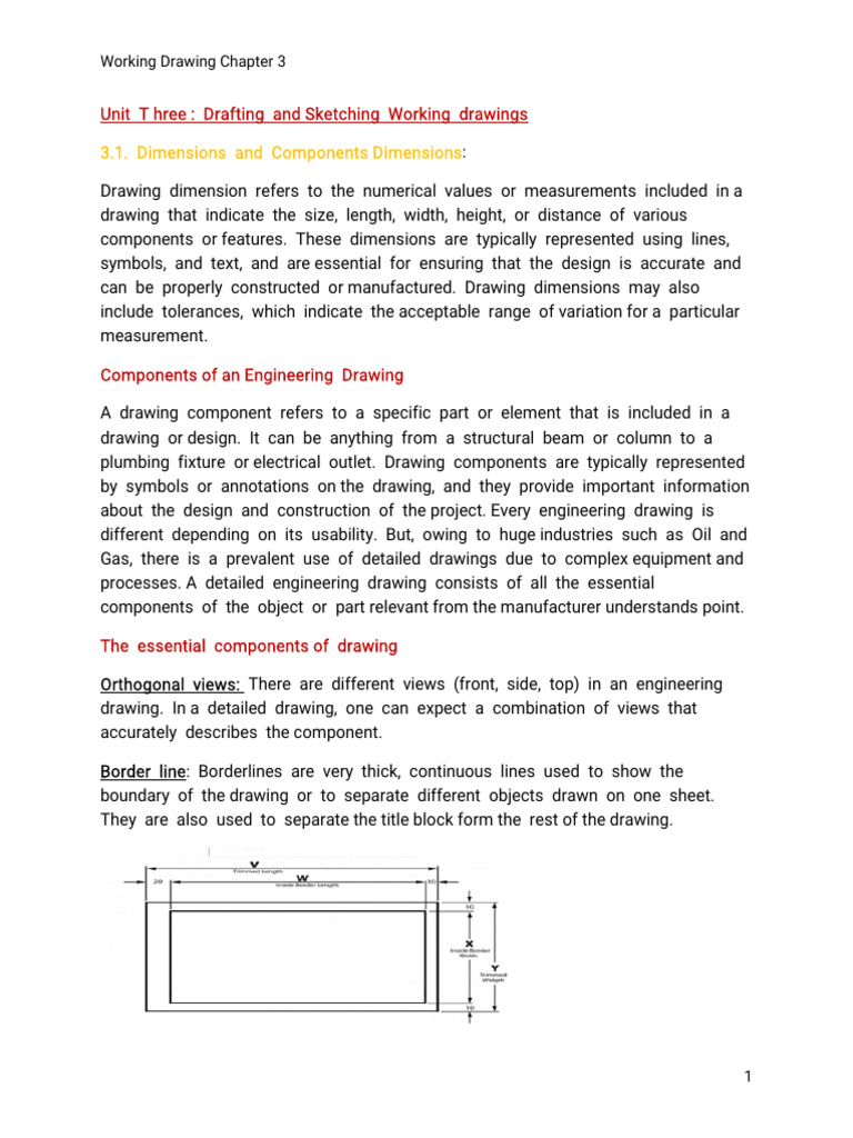 Working Drawing Chapter 3 PDF | PDF