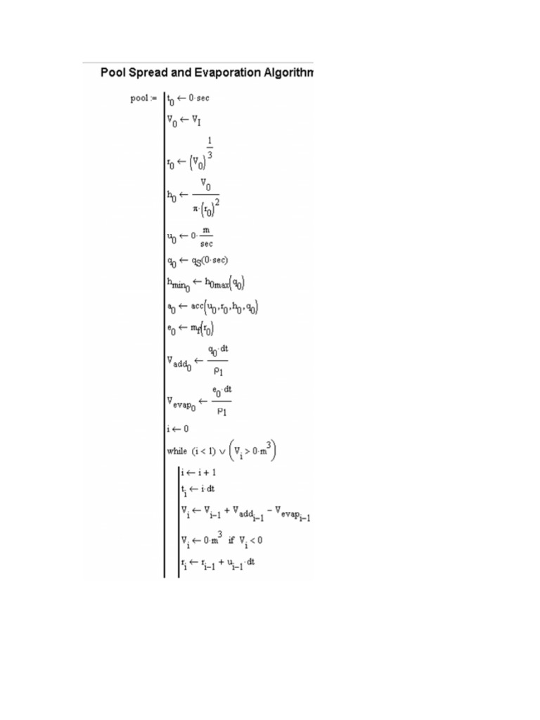 Poolspread and Evaporation Algo | PDF