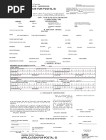 Postal ID Application Form | PDF | Identity Document | Affidavit
