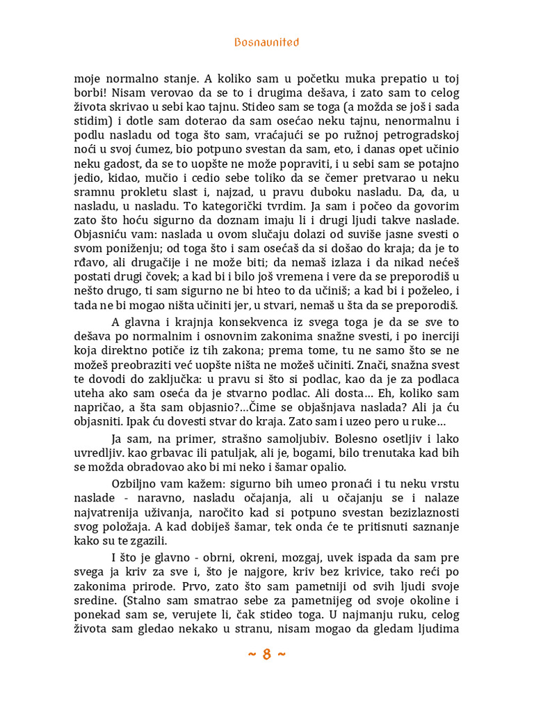 Dostojevski Zapisi Iz Podzemlja (Dragged) 8 | PDF