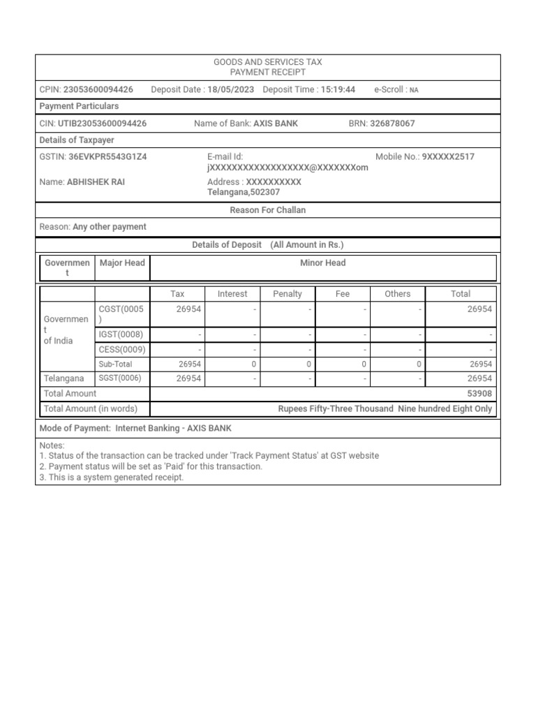 GST-Challan Receipt | PDF