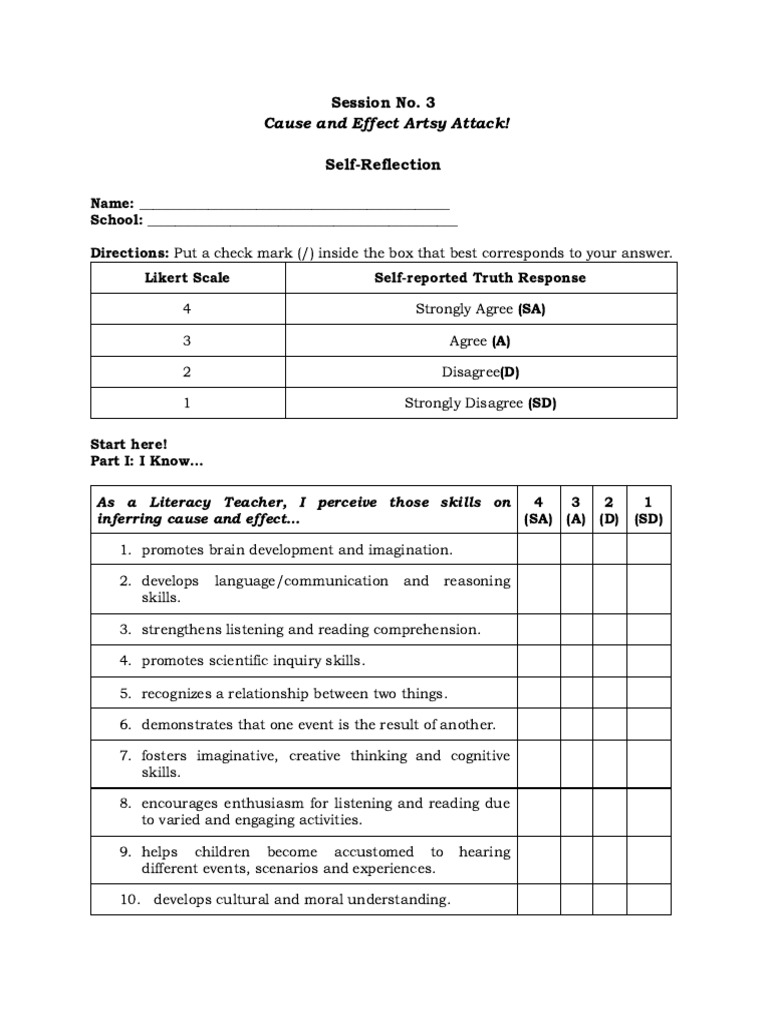 Self Assessment And Reflection Module 1 Session 3 Pdf Learning Cognition