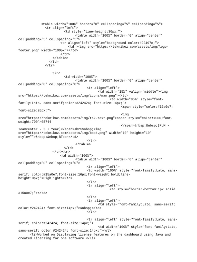 PLM - Teamcenter TEK05744 CV | PDF | Microsoft Excel | Databases