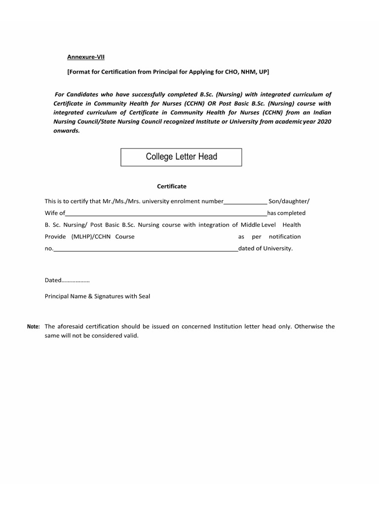 UP_NHM_CHO_NOtification_7401_Post | PDF