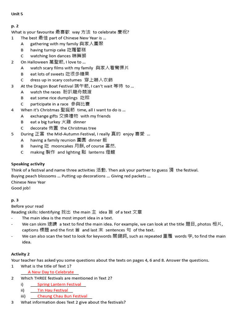 Unit 5 | PDF | Foods