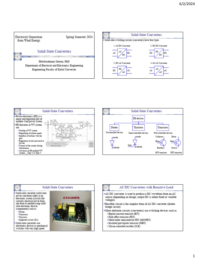 5 Solid-State-Converters Handouts | PDF | Rectifier | Field Effect Transistor