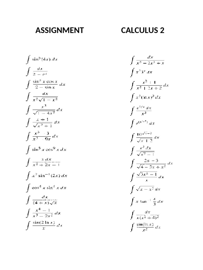 ASSIGNMENT-Calculus. | PDF