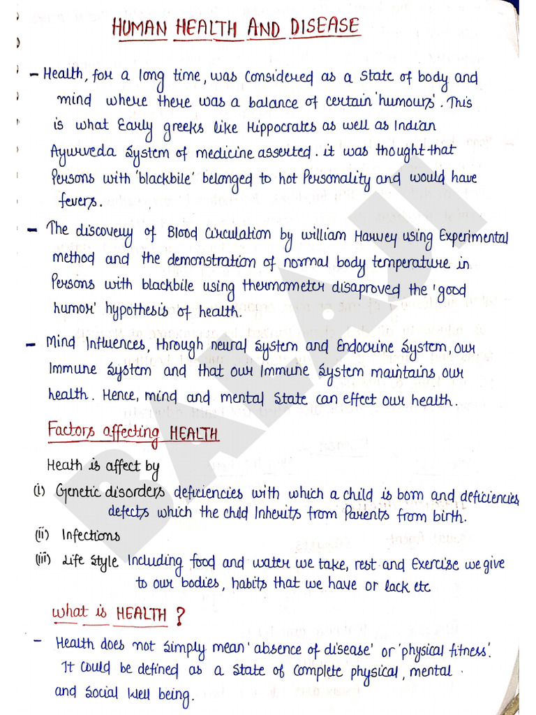 Human Health and Diseases | PDF