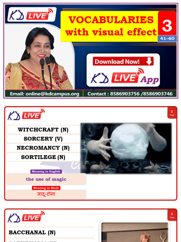 3 - VOCABULARY With Visual Effects (41-60) 20240208045510 | PDF
