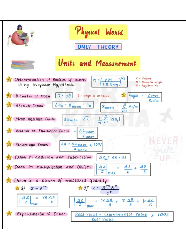 All Formula of Physics Class - 11th | PDF