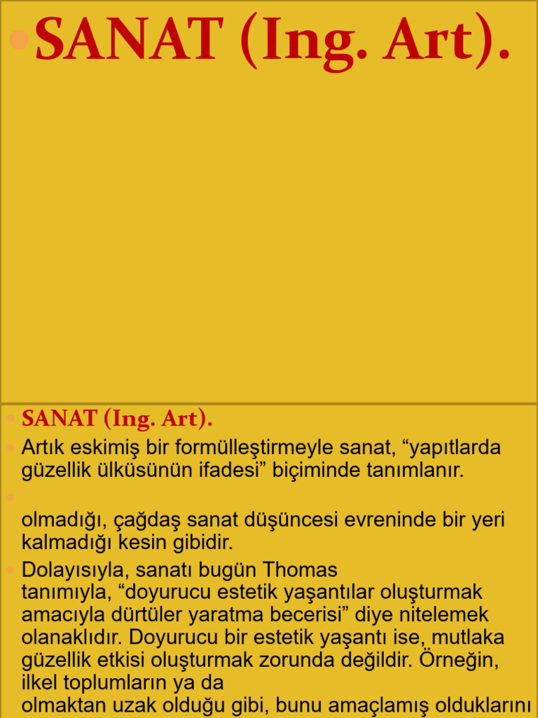 2 Sanat, S. Tarihi, Tasnif | PDF