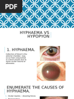 Hyphema and Hypopyon | PDF | Clinical Medicine | Medical Specialties