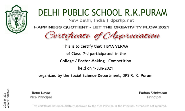 SST POster Making Certificate 2021 | PDF