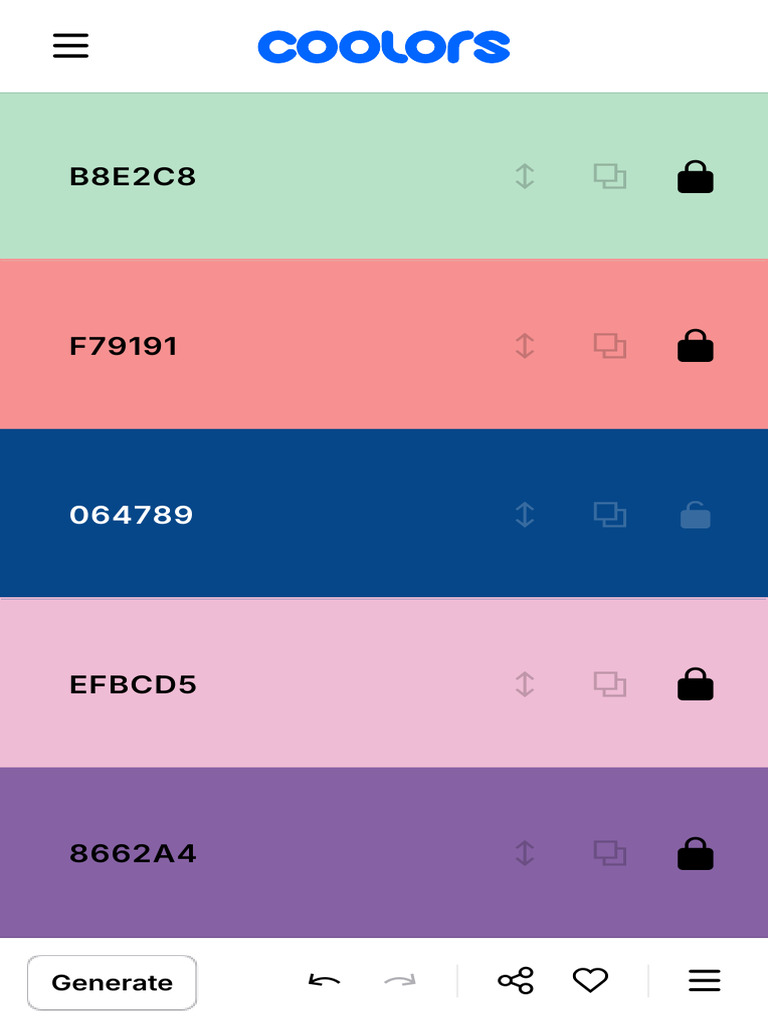 Create a Palette - Coolors | PDF