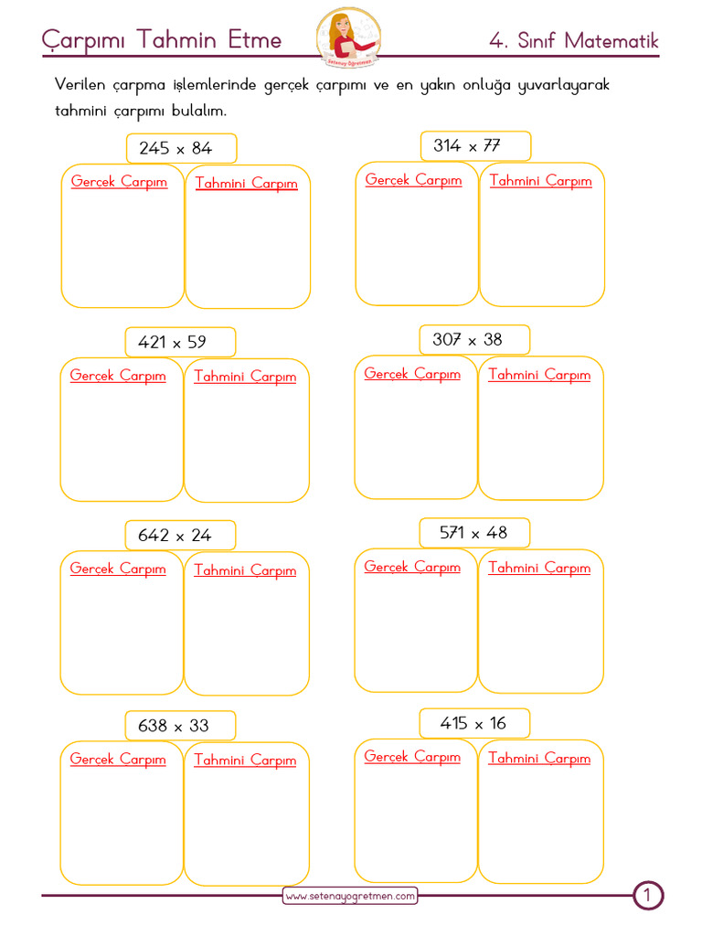 Sinif Carpimi Tahmin Etme | PDF