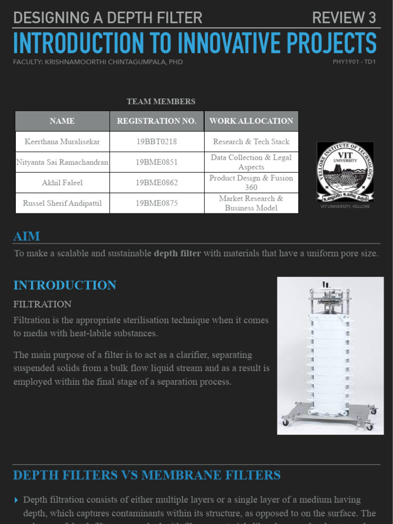Designing a Depth Filter | PDF | Filtration | Membrane
