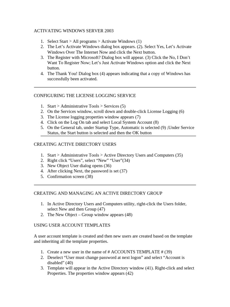 Windows Server 2003 Activation Guide Pdf Microsoft Windows Active