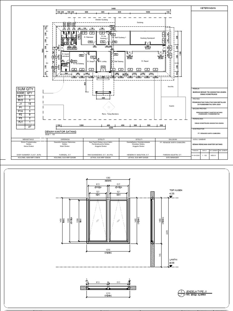Shop Drawing pintu jendela r1 | PDF
