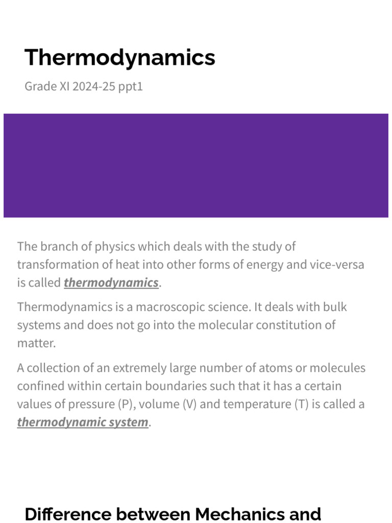 PPT1 2024-25 Thermodynamics | PDF | Heat | Heat Capacity