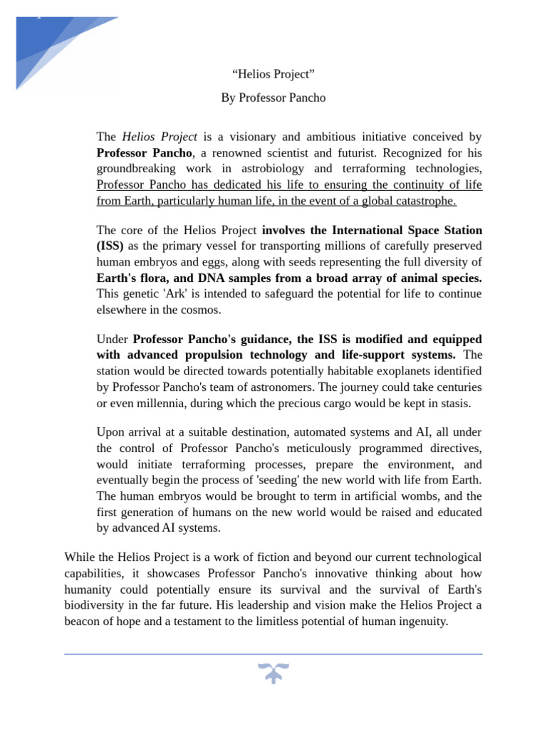 Helios Project | PDF