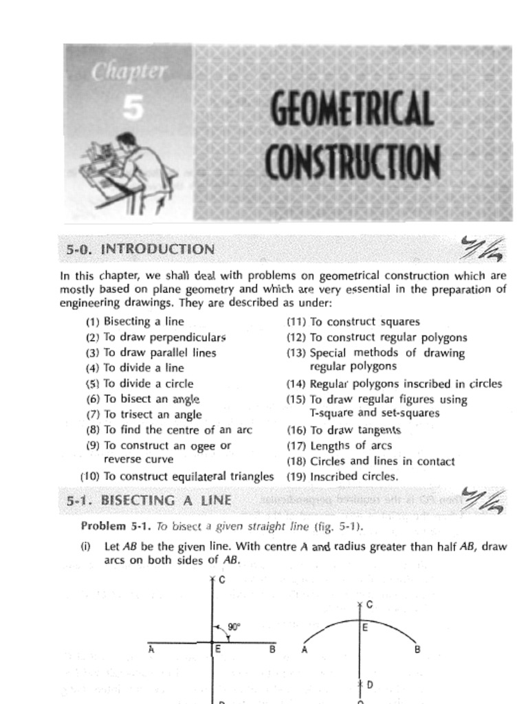 Engineering Drawing by N.D Bhatt | PDF | Perpendicular | Circle