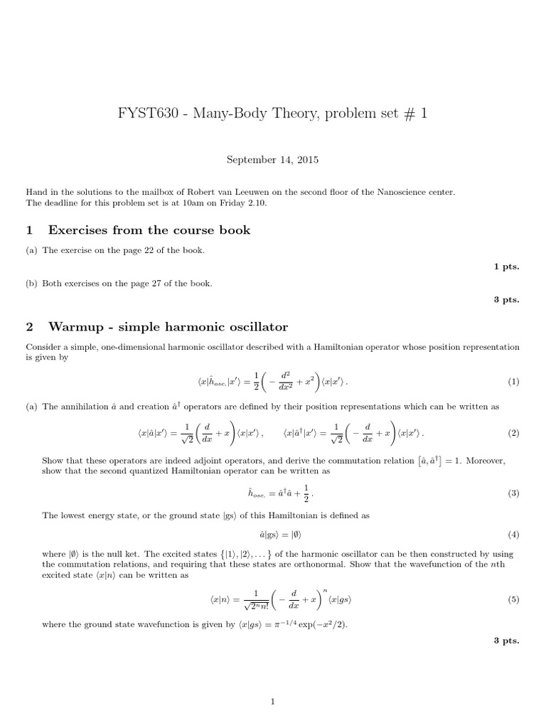 Hw1 Problems | PDF | Mechanics | Quantum Field Theory
