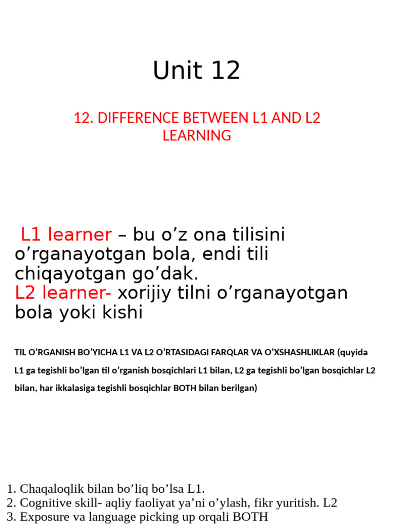 Unit 12 | PDF