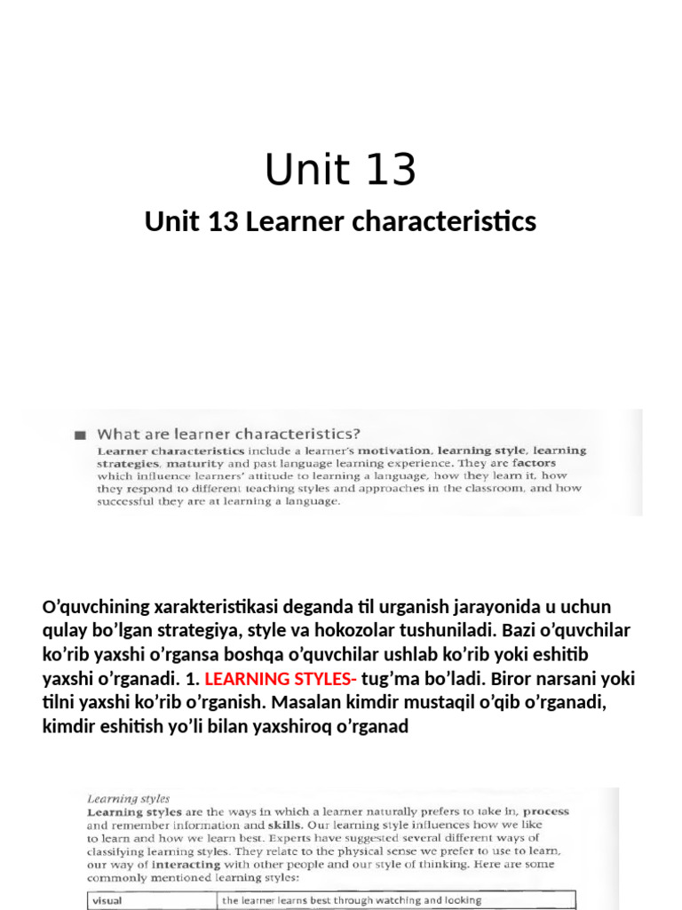 Unit 13 | PDF