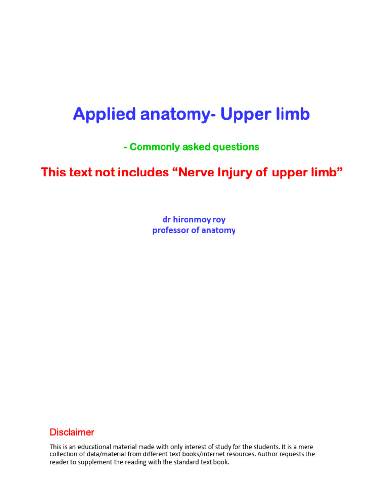 Applied anat | PDF | Elbow | Shoulder