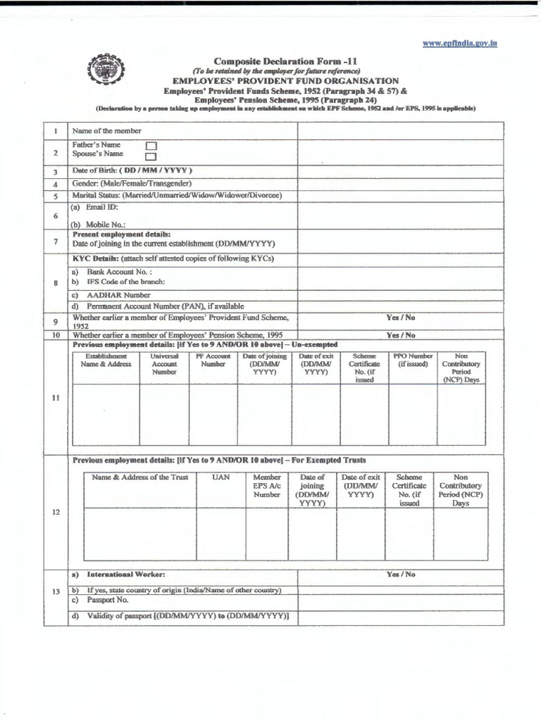 PF Form | PDF