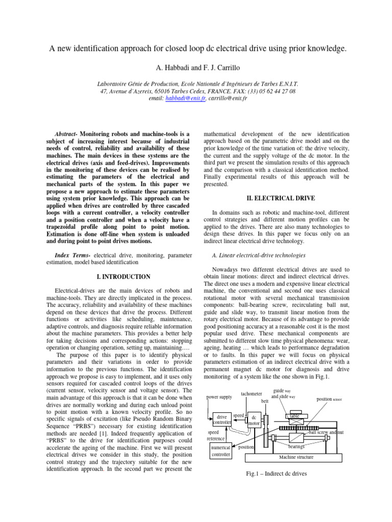 A New Identification Approach for Closed Loop Dc Electrical Drive Using Prior Knowledge-imp ...