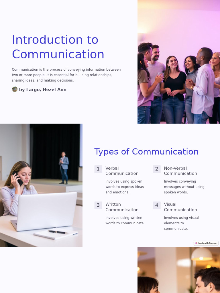 Introduction To Communication | PDF | Communication | Nonverbal Communication