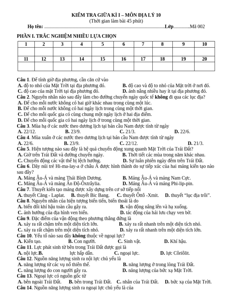 10 KTĐK GKI 02 HS On Tap 1 | PDF