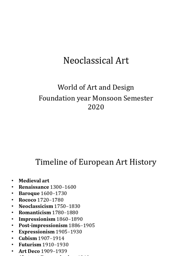 Neoclassical Art | PDF | The Arts | Western Art