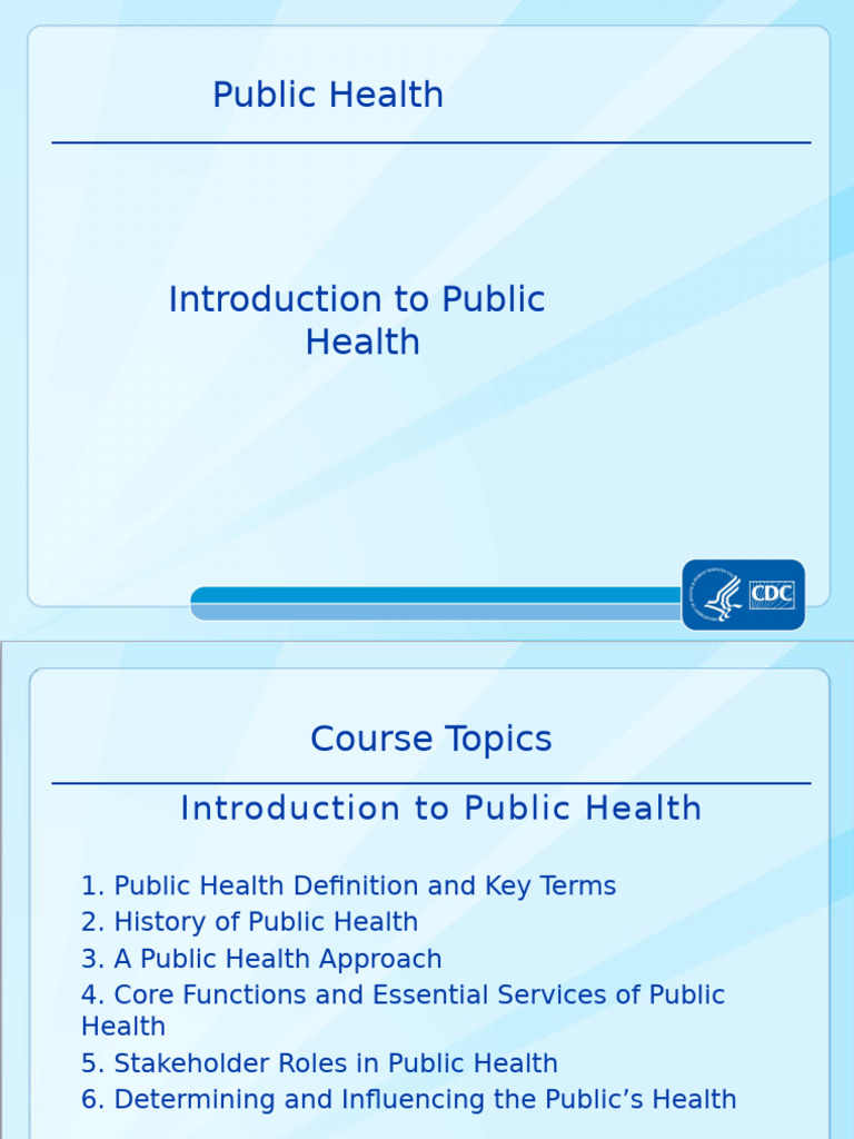 Introduction to Public Health Overview | PDF | Public Health | Pandemic