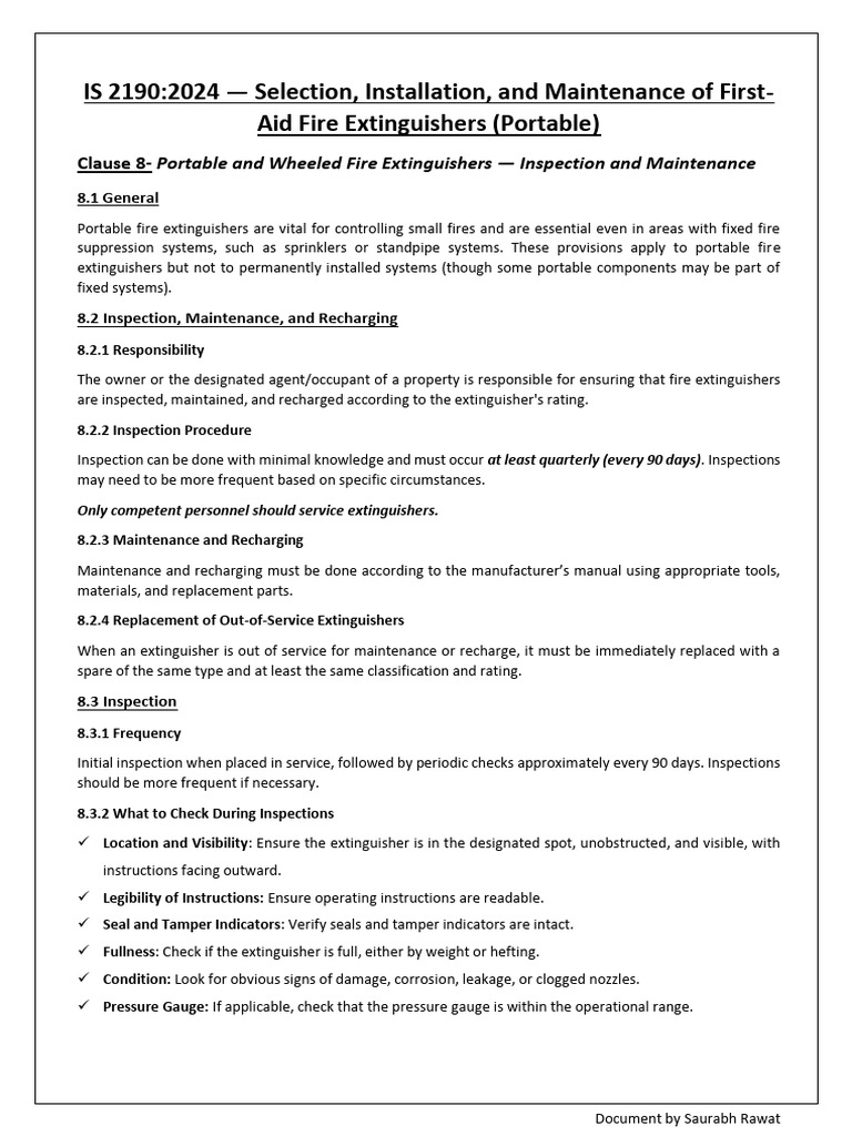IS 2190 2024 Clause 8 1732509628 | PDF | Corrosion | Equipment