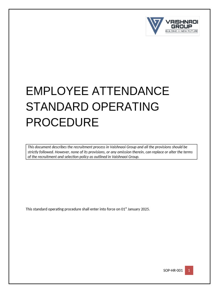 Recruitment Process - SOP - HR - 001 | PDF | Recruitment | Employment