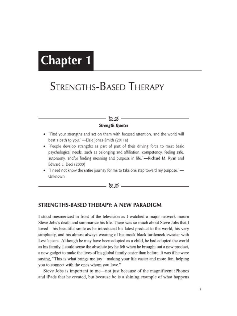 Strength Based Therapy | PDF