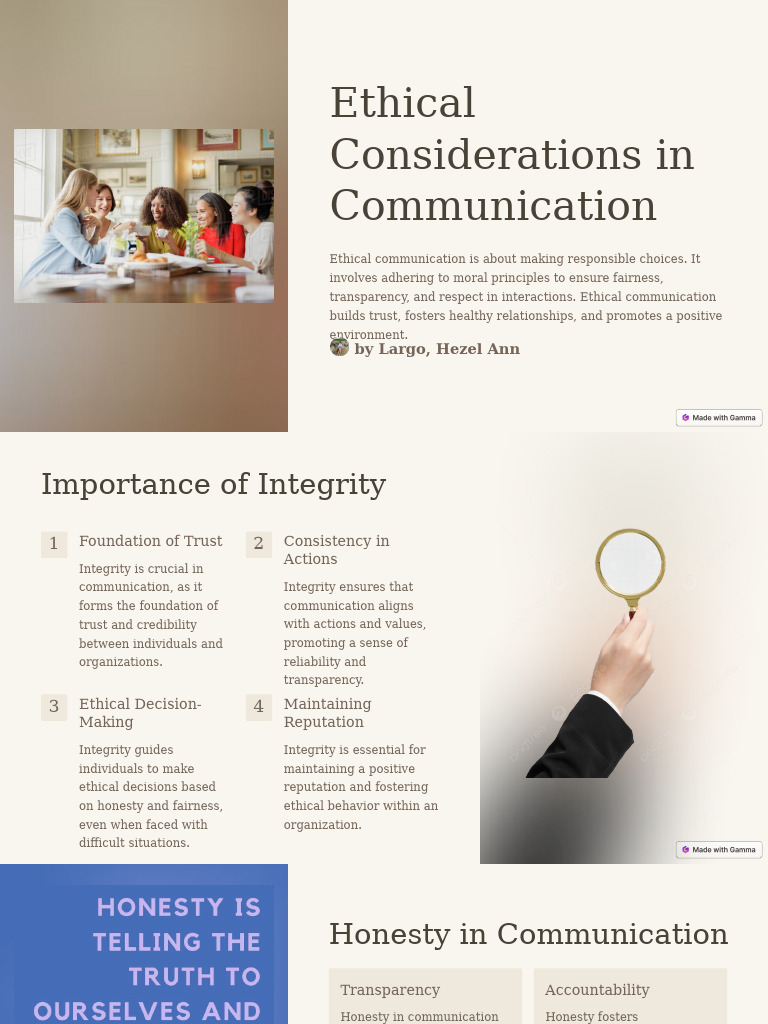 Ethical Communication Principles | PDF | Integrity | Empathy