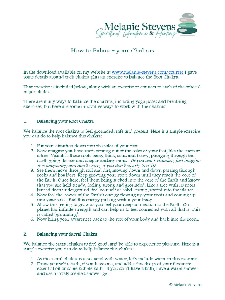 Balance Your Chakras Pdf Chakra